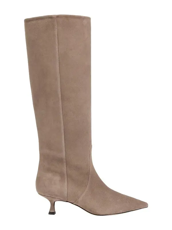 STUART WEITZMAN Naomi 50 Suede Knee Boots - Taupe