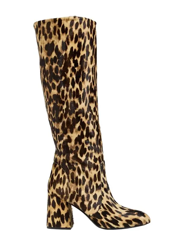 STUART WEITZMAN Leopard-print Calf Hair Knee Boots - Animal Print