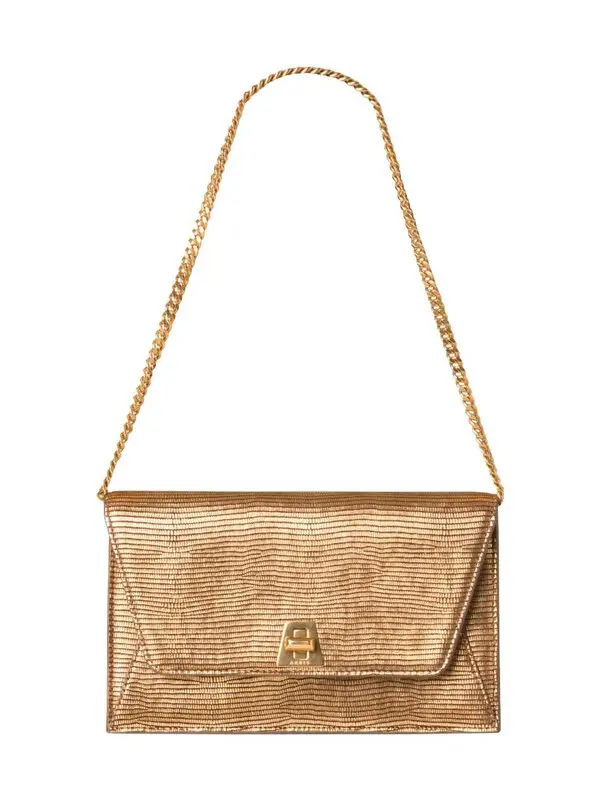 Akris Metallic Leather Shoulder Bag - Bronze Gold