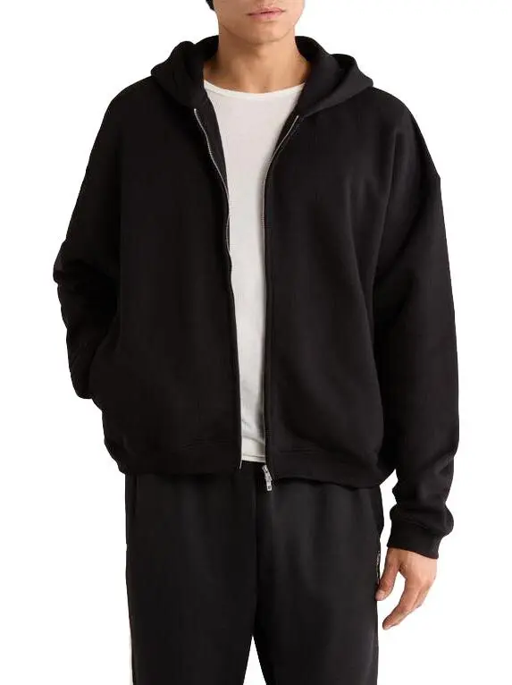 REPRESENT Initial Oversize Full Zip Hoodie - Black
