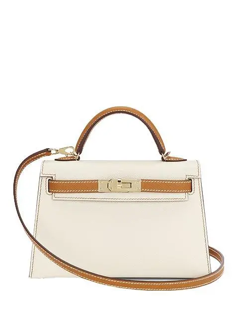 FWRD RENEW Hermes Epsom Kelly 20 Handbag - Nata & Gold