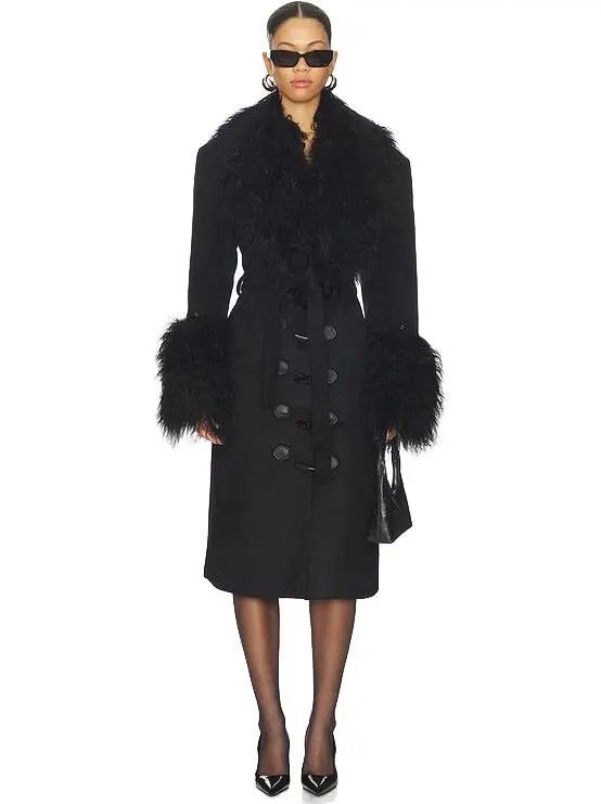 OW Frances Wool Coat - Black