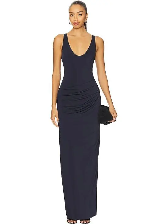 CEREN OCAK Jersey Dress - Navy Blue