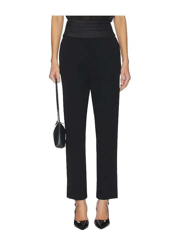 SANS FAFF Tuxedo Cigarette Pants - Black
