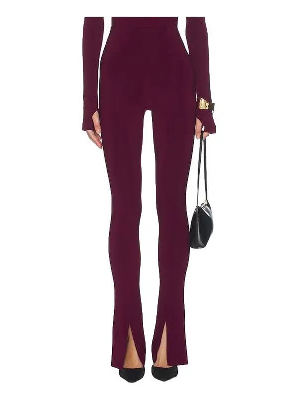Norma Kamali X Spat Legging In Burgundy - Plum