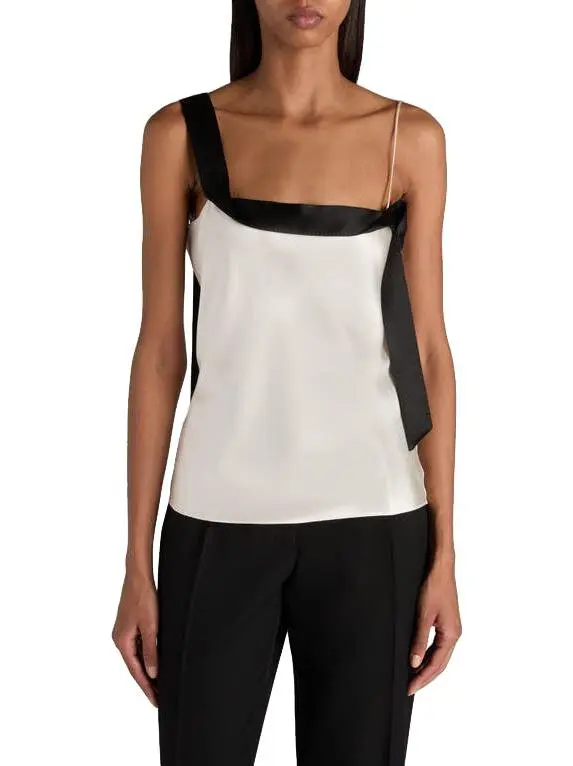 TOM FORD Silk Satin Camisole - Off White/black