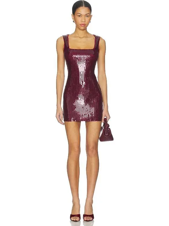 Superdown Delia Mini Dress - Oxblood