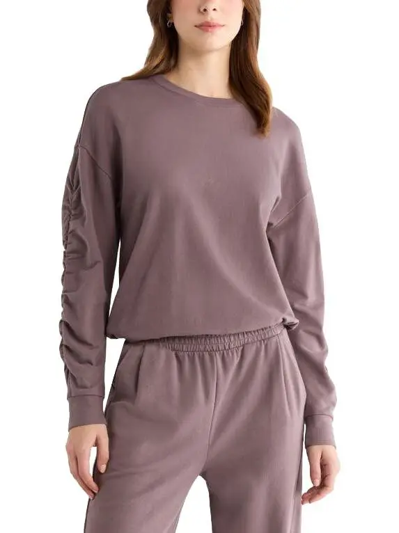 Zella Long Sleeve Top - Grey Plum