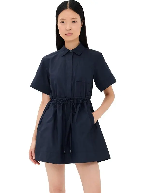 Simkhai Dawson Shirt Dress - Dark Midnight