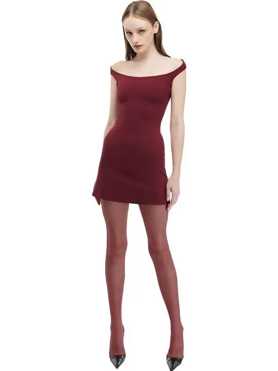 MOTHER OF ALL Ginger Mini Dress - Burgundy