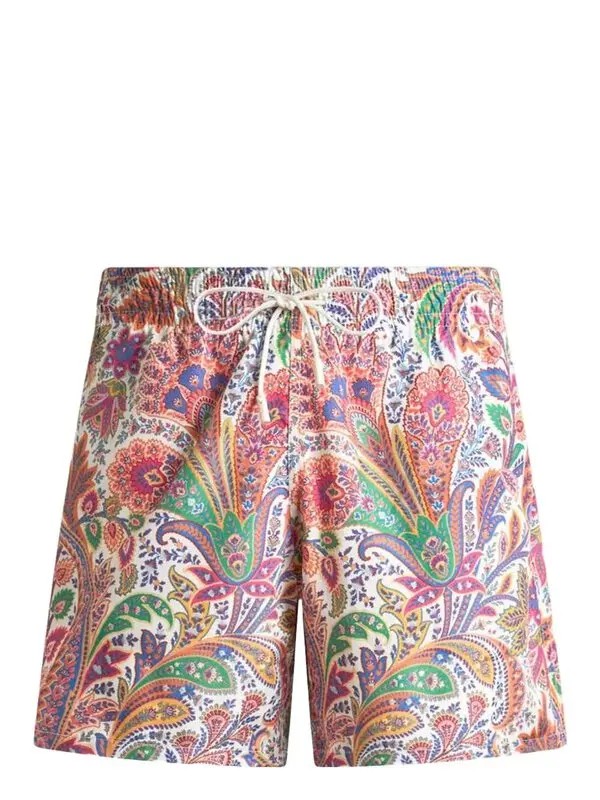 Etro Printed Short Trousers - White