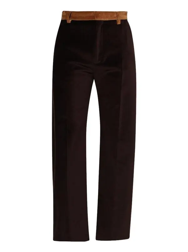 Marni Velvet Wide-leg Trousers - Black