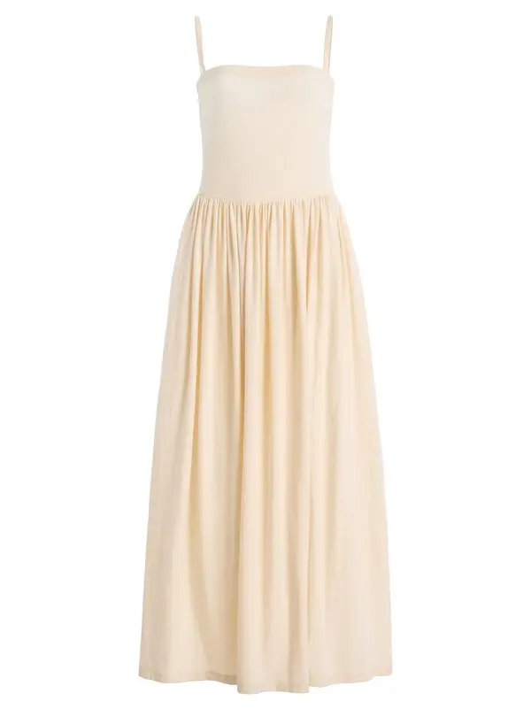 ANEMOS Gathered-waist Maxi Tank Dress - Ivory