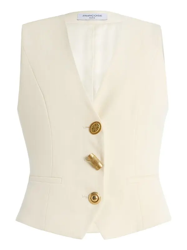 Françoise Anita Wool Vest - Ivory