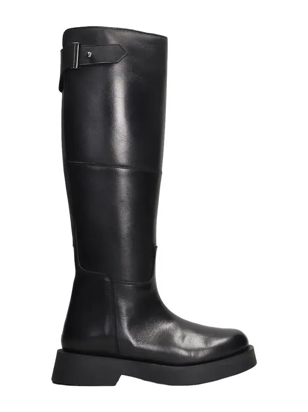 POEVE Asiago Low Heel Boots - Black