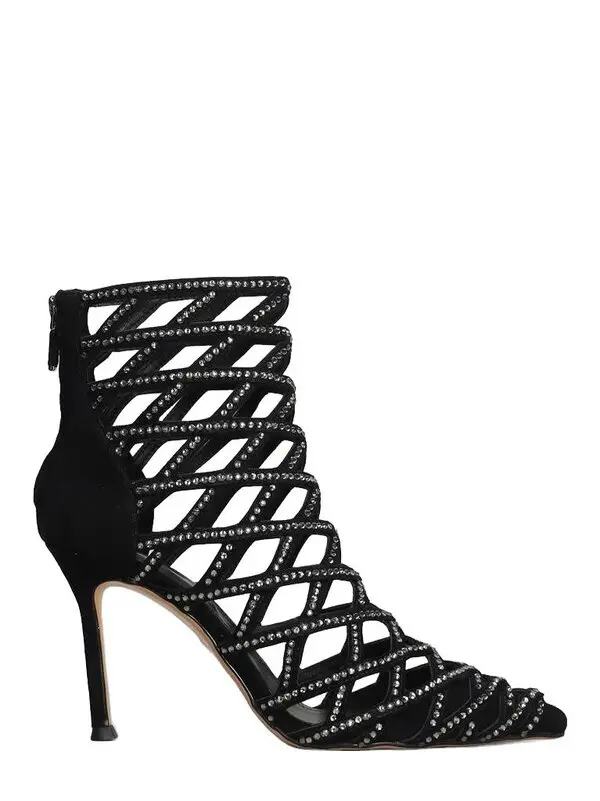 Lola Cruz High Heel Ankle Boots - Black