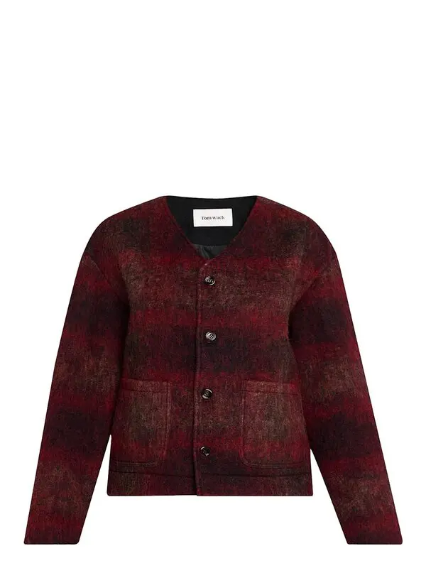 TONYWACK Mohair V-neck Blend - Dark Red