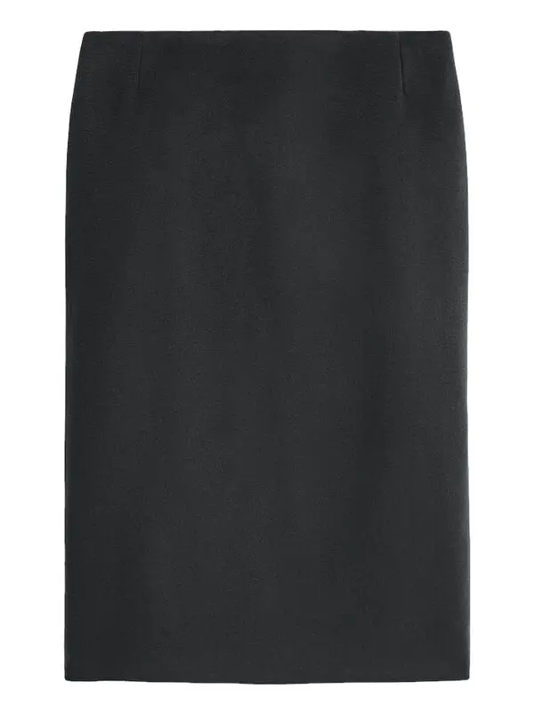 Cos Wool Zibeline Pencil Skirt - Gray