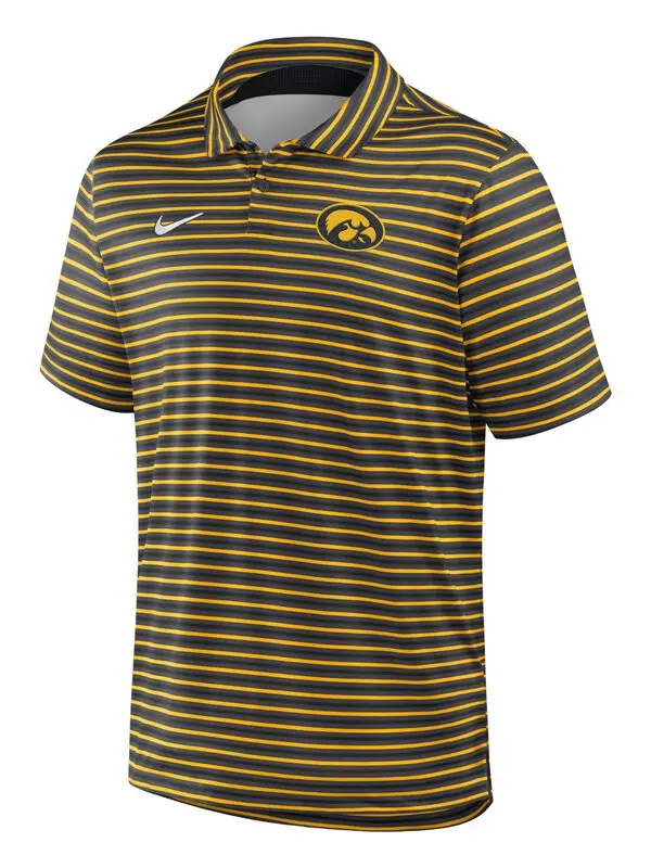 Nike Iowa Tour Stripe Dri-fit College Polo - Grey