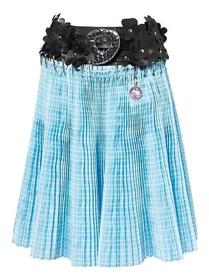 CHOPOVA LOWENA Harry Lambert For X Disney Pleated Skirt - Blue