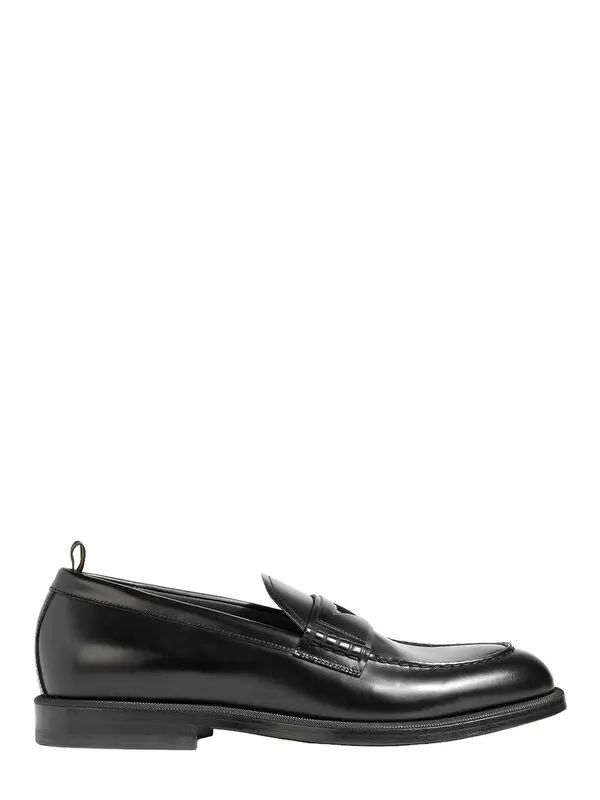 Dunhill Leather Penny Loafers - Black