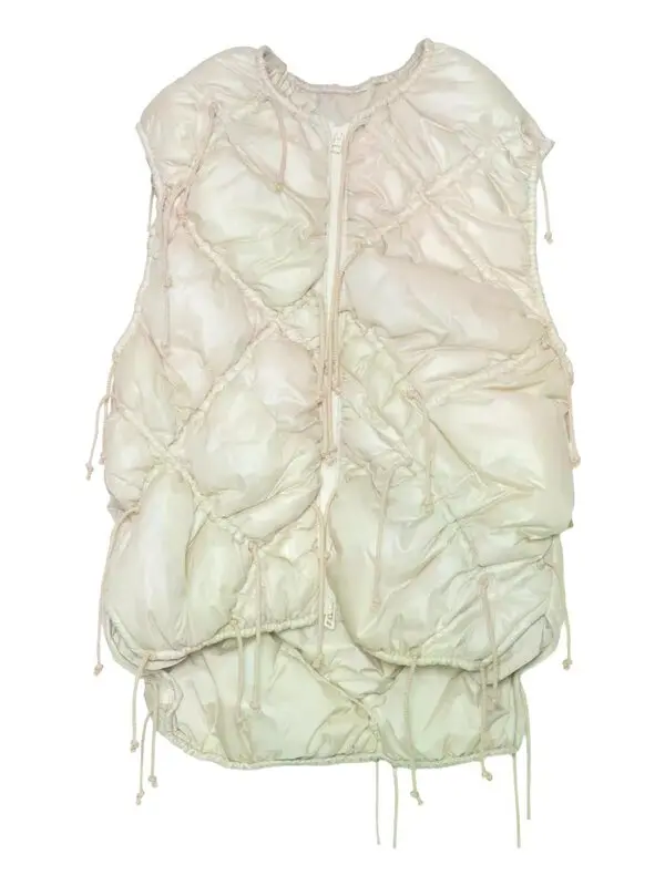 MULLER OF YOSHIOKUBO Quilted Drawstring Vest - Neutrals