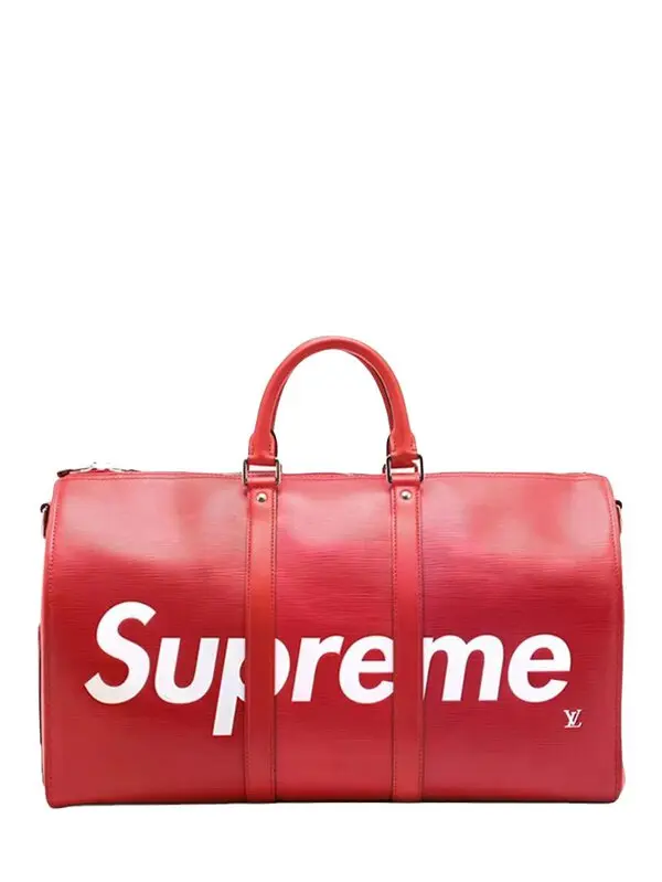 LOUIS VUITTON X Supreme Epi Keepall Bandouliere 45 - Red