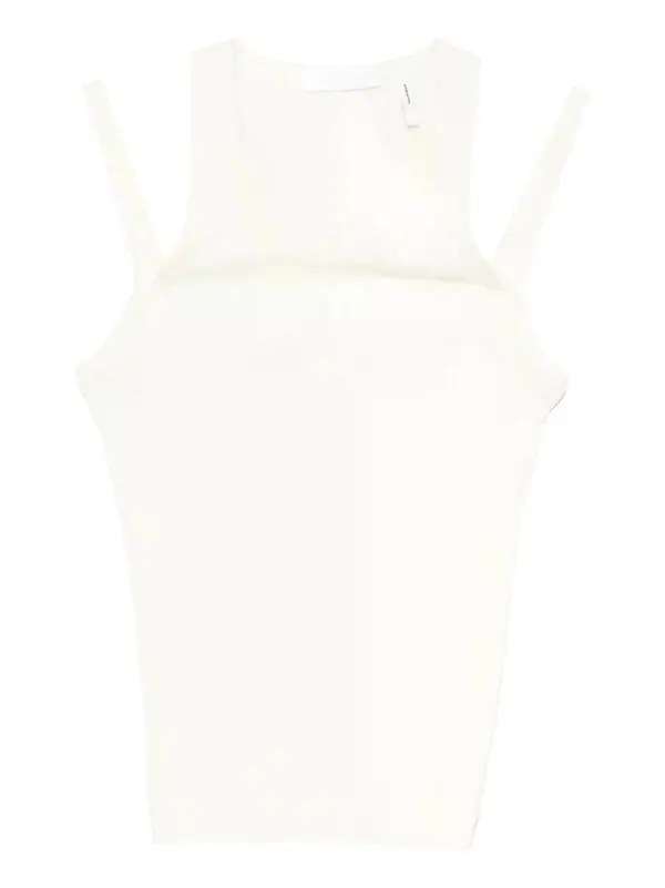 Helmut Lang Ribbed Tank Top - Neutrals
