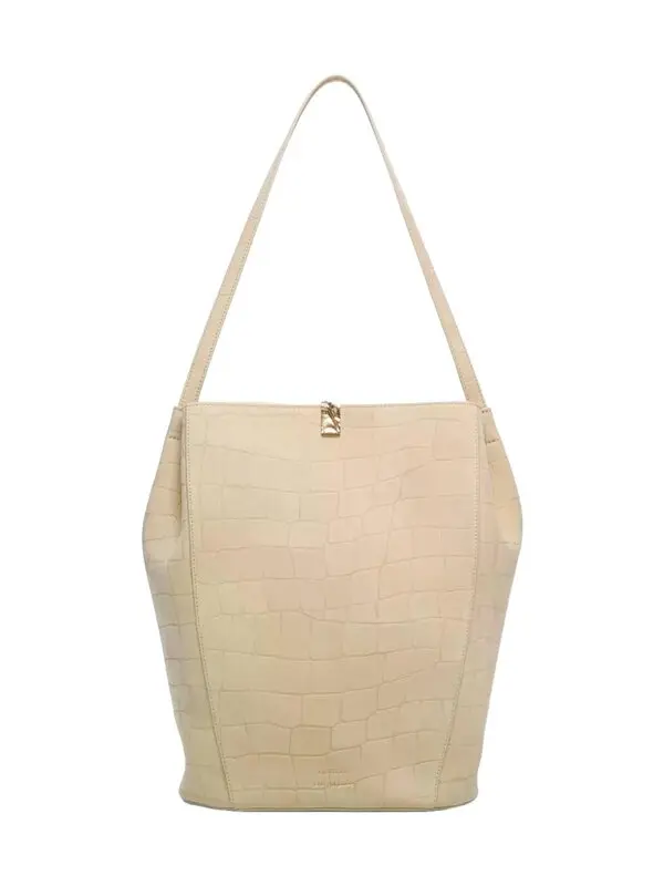 Loulou De Saison Audrey Embossed Shoulder Bag - Neutrals
