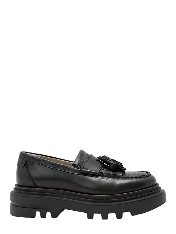 ALLSAINTS Beth Tassel Loafer Flats - Black