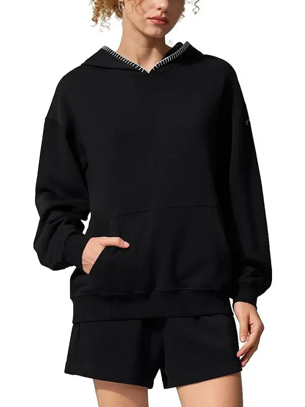Lilysilk Seamflow Douceur Hoodie - Black
