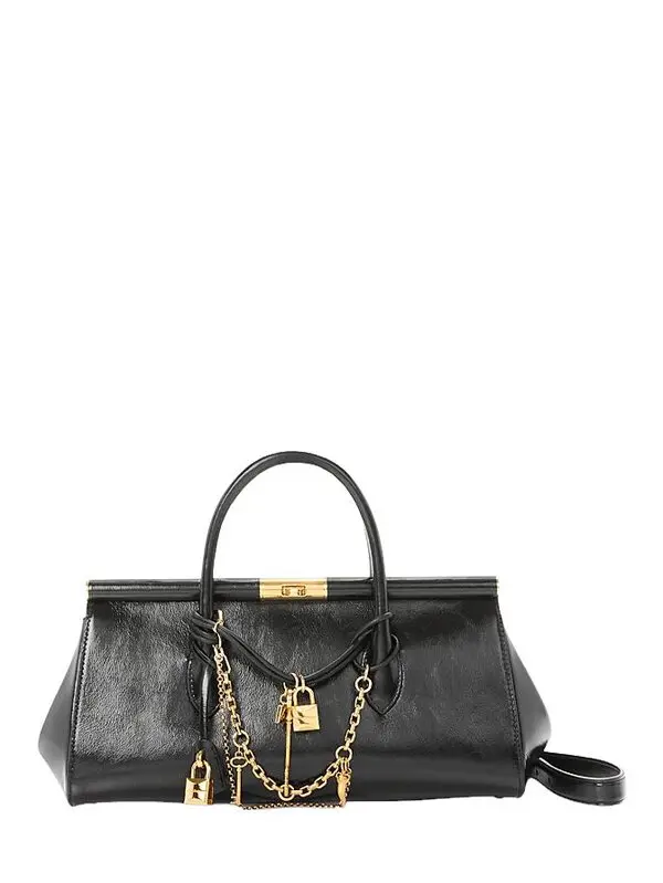 Dolce & Gabbana Leather Top Handle Bag - Black
