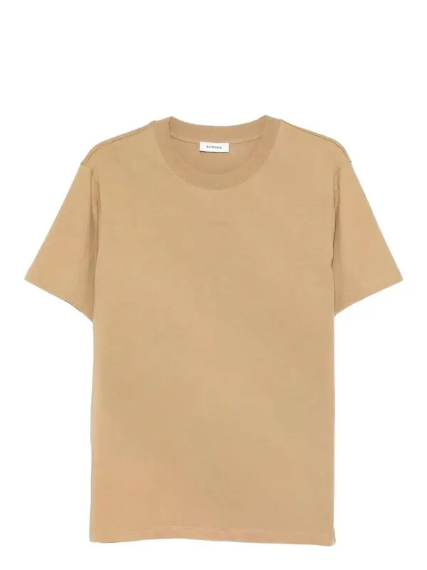 Sandro Cotton T-shirt - Neutrals