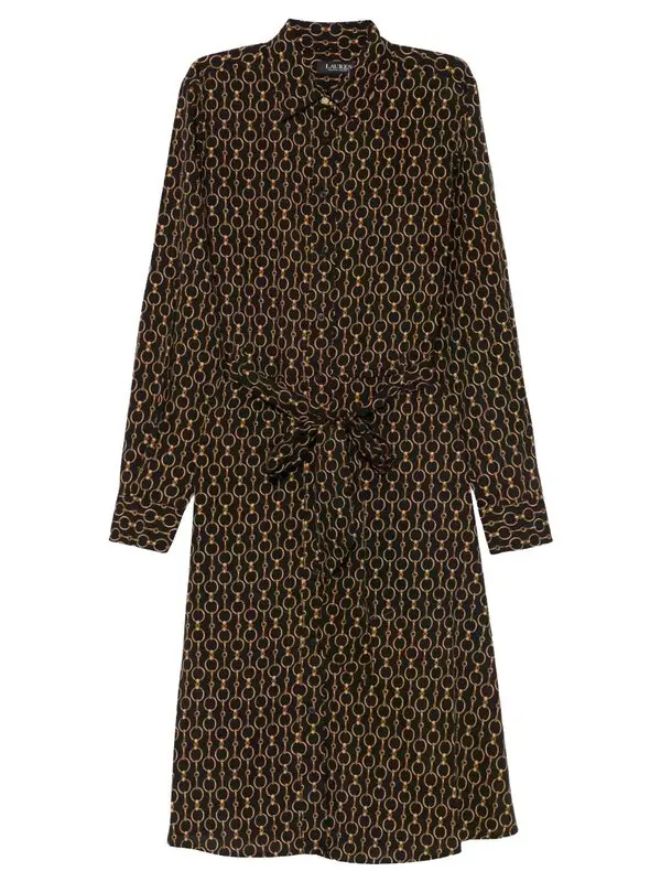 Ralph Lauren Long-sleeve Midi Shirt Dress - Black