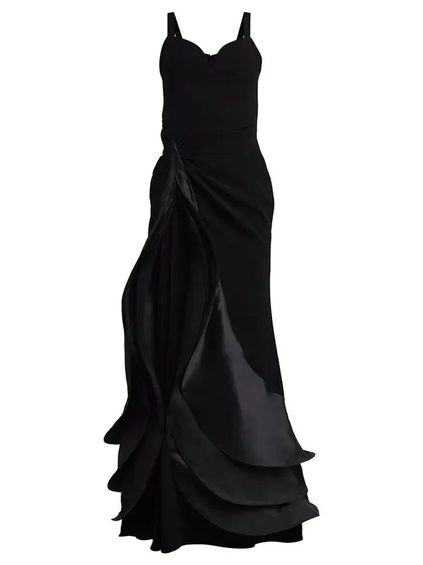 GAURAV GUPTA Gathered Lunar Gown - Black