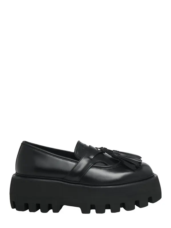Alexander McQueen Leather Sofa Loafers - Black