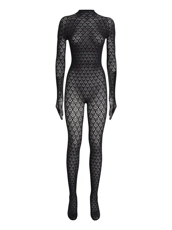 Wolford Mermaid Net Catsuit - Black