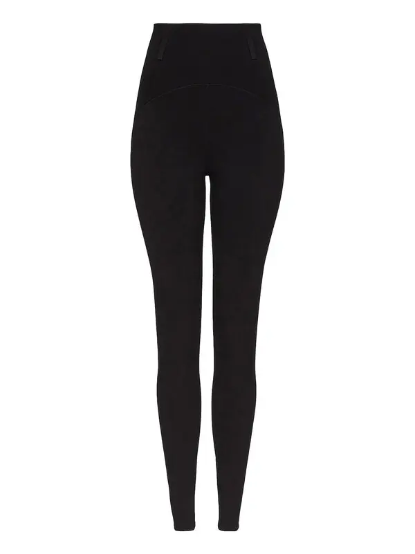 Alaïa Ribbed Leggings - Noir Alaia