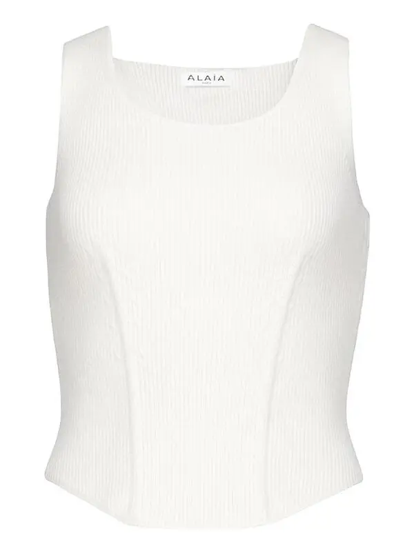 Alaïa Corset Top - Blanc Naturel
