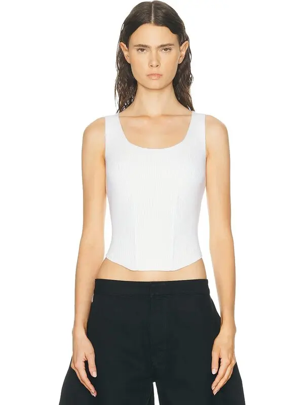 Alaïa Corset Top - Blanc Naturel