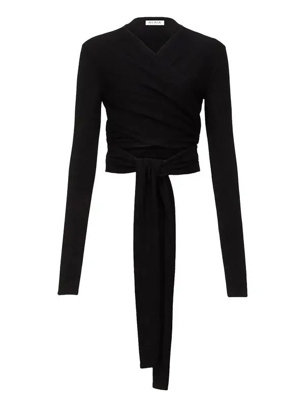 Alaïa Wrap Top - Noir Alaia