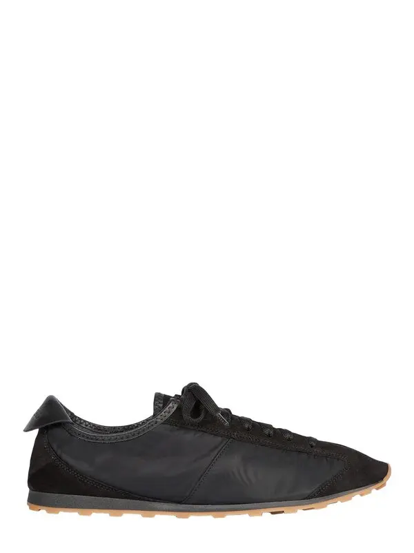 Jacquemus The Tennis Suede And Nylon Sneakers - Black