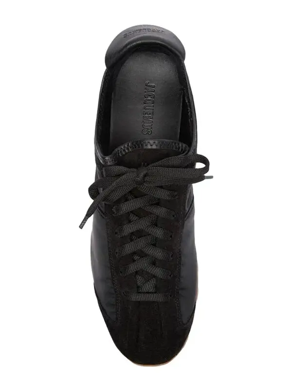 Jacquemus The Tennis Suede And Nylon Sneakers - Black