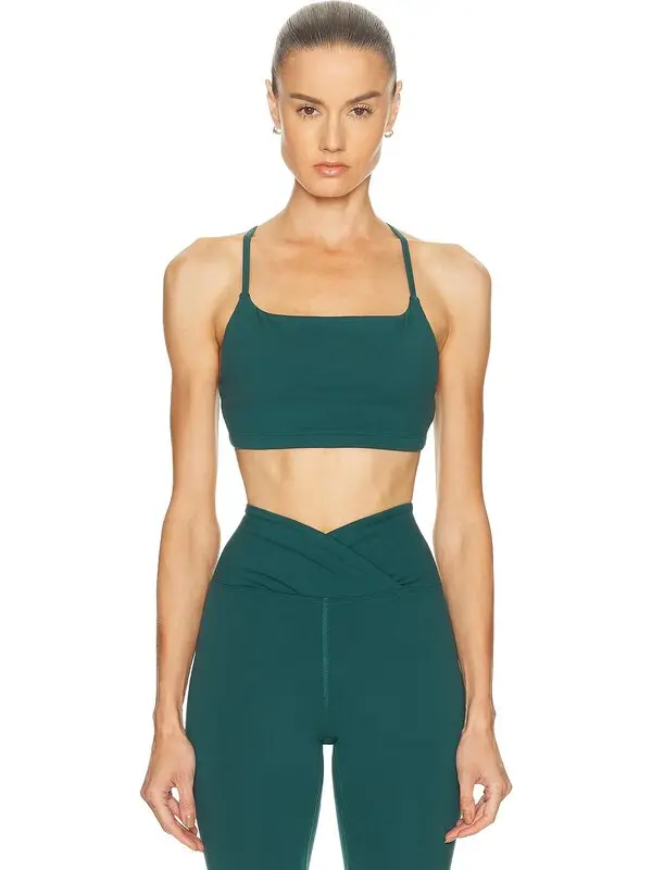 Year Of Ours Stretch Bralette In Green - Deep Pine