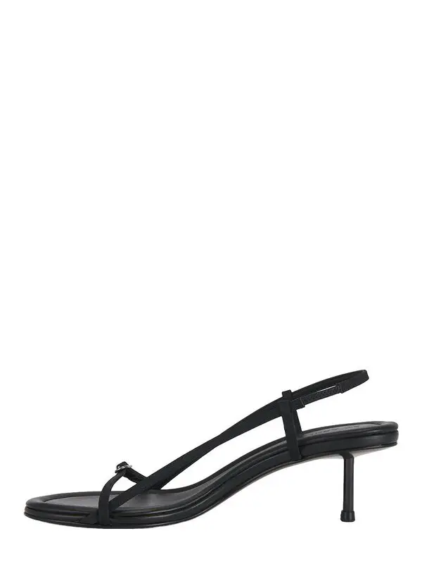 ST. AGNI Petit Belt Slingback Heel - Black