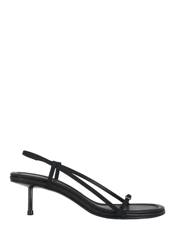 ST. AGNI Petit Belt Slingback Heel - Black