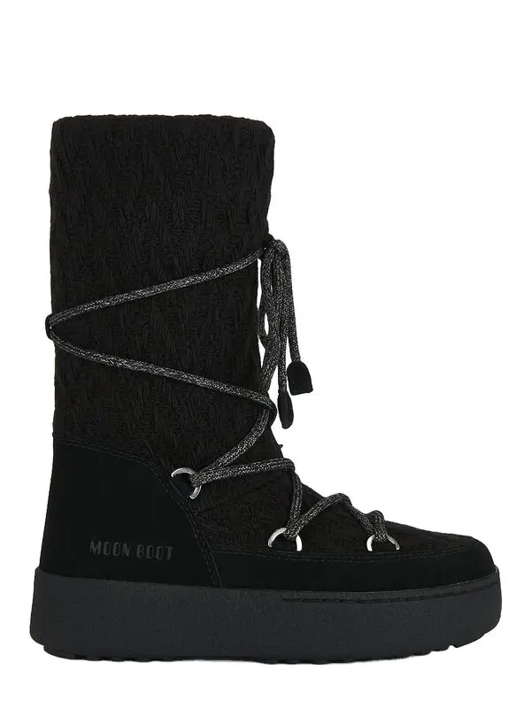 Moon Boot X Guest In Residence Ltrack Knit Boot - Black