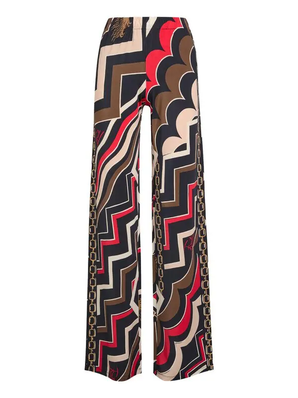 Emilio Pucci Istrice Printed Satin Trousers - Red