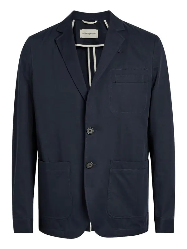 Oliver Spencer Theobald Cotton Blazer - Navy