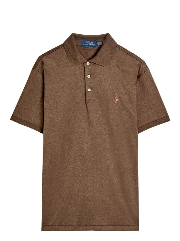 Polo Ralph Lauren Logo-embroidered Cotton Polo Shirt - Brown